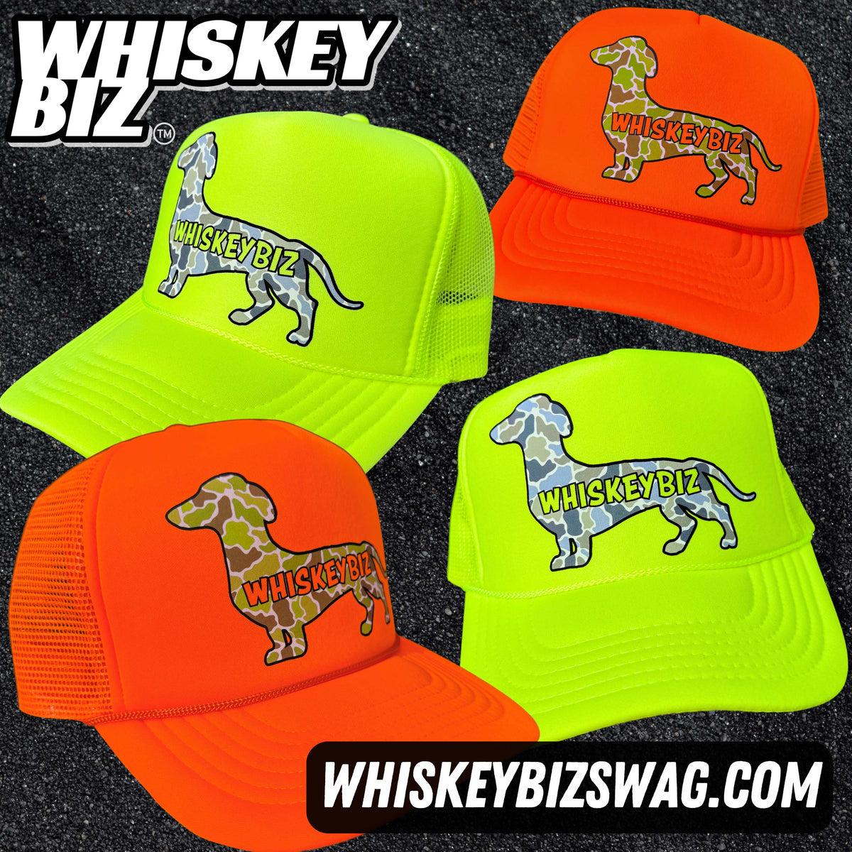 Whiskey Biz - Weenie Dog Camo - Snapback Hat