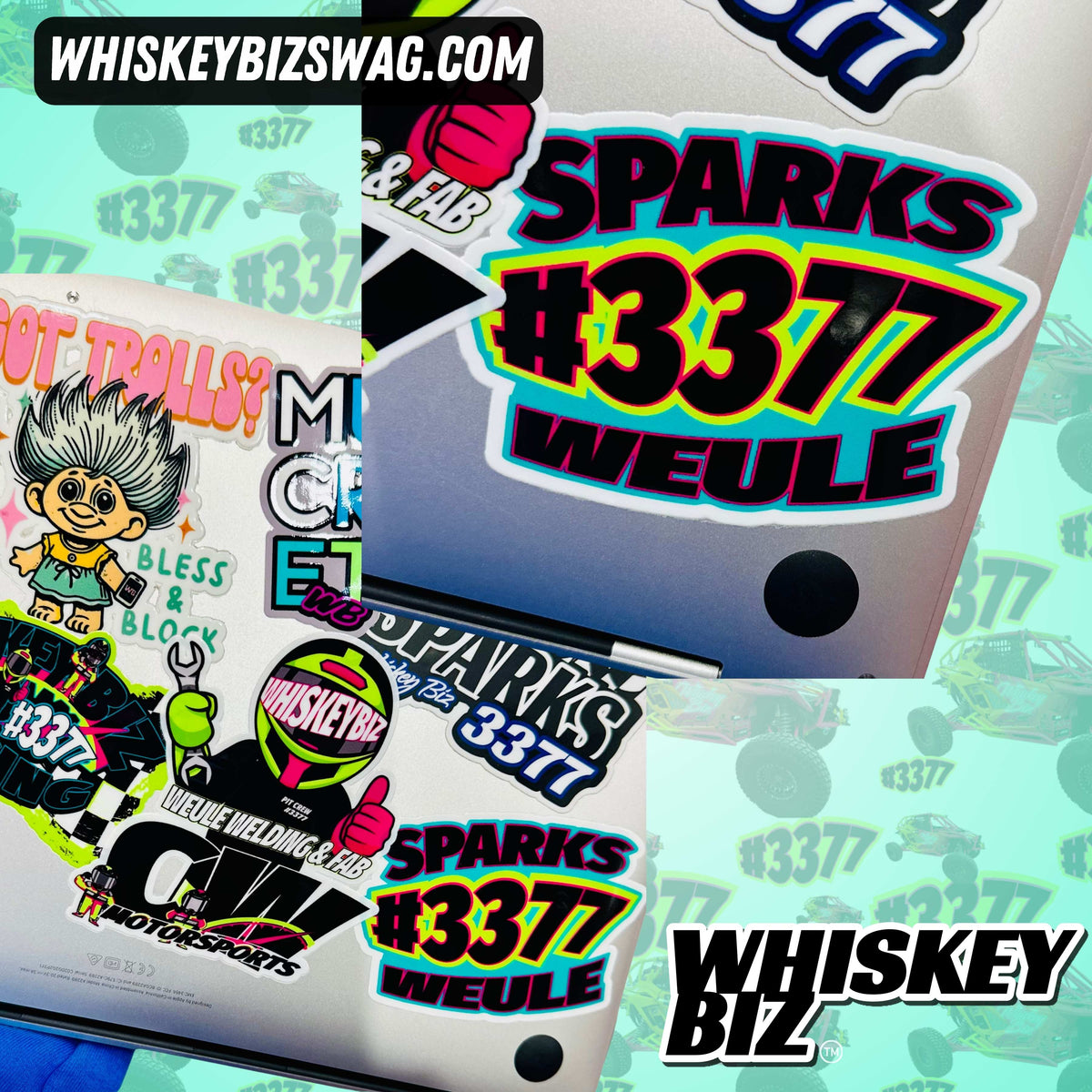 Whiskey Biz - Racer Duo - Sparks Weule 3377 Sticker